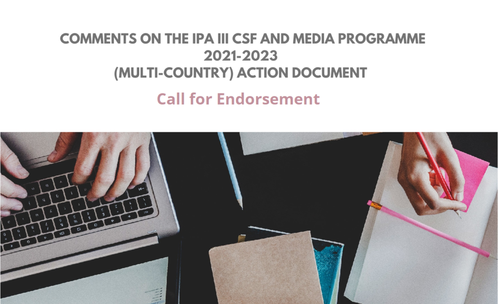 Non-Paper on the IPA III CSF and Media Programme 2021-2023 - Drug ...